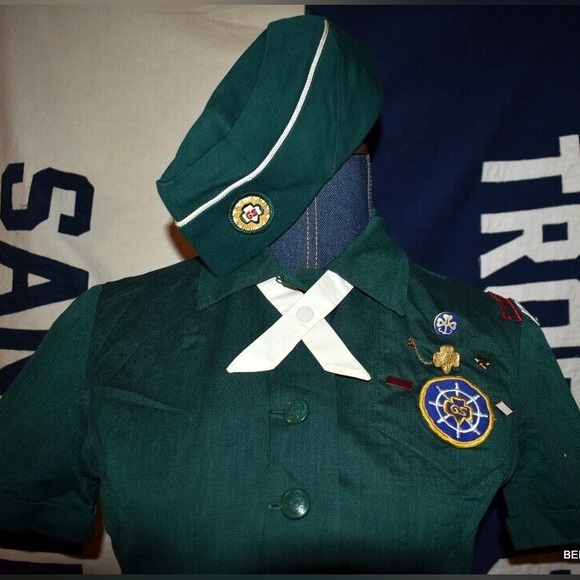 Girls Scout | Matching Sets | Vintage Official Girl Scout Green 4 ...